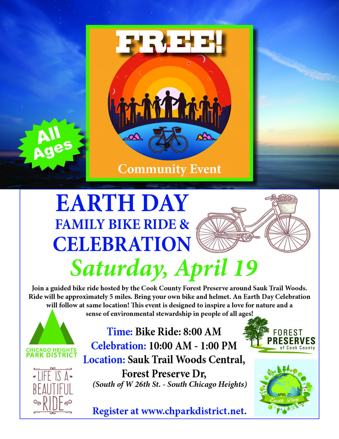 Earth Day Family Bike Ride – Chicago Heights Park District